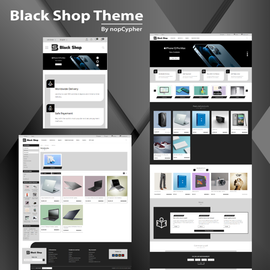 Blackshop nopCommerce Theme - nopCypher - eCommerce Development ...